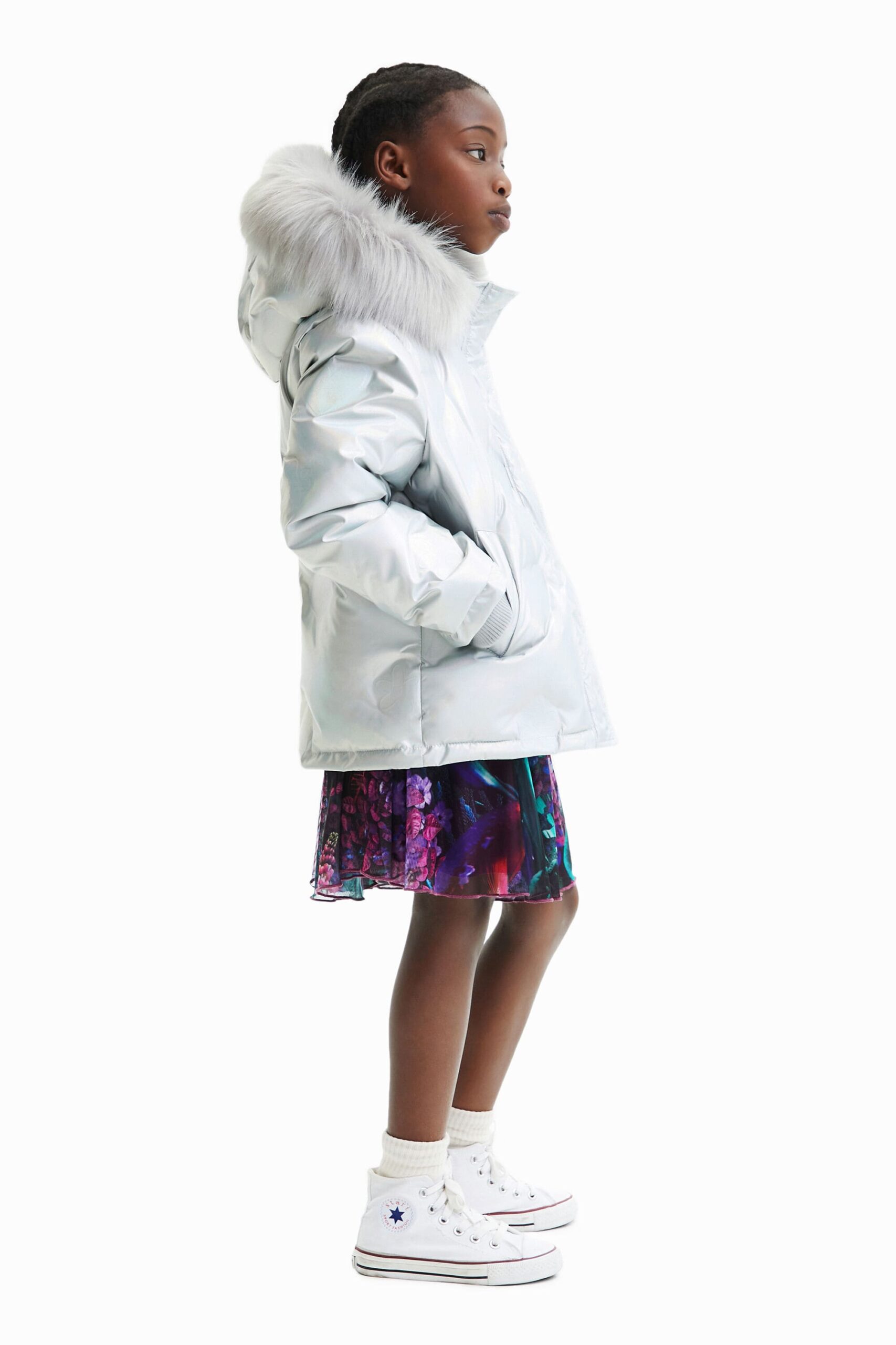 Desigual Παιδικό Μπουφάν Metallic Tierra Girl (22WGEW03-3042) - e-dshop.gr